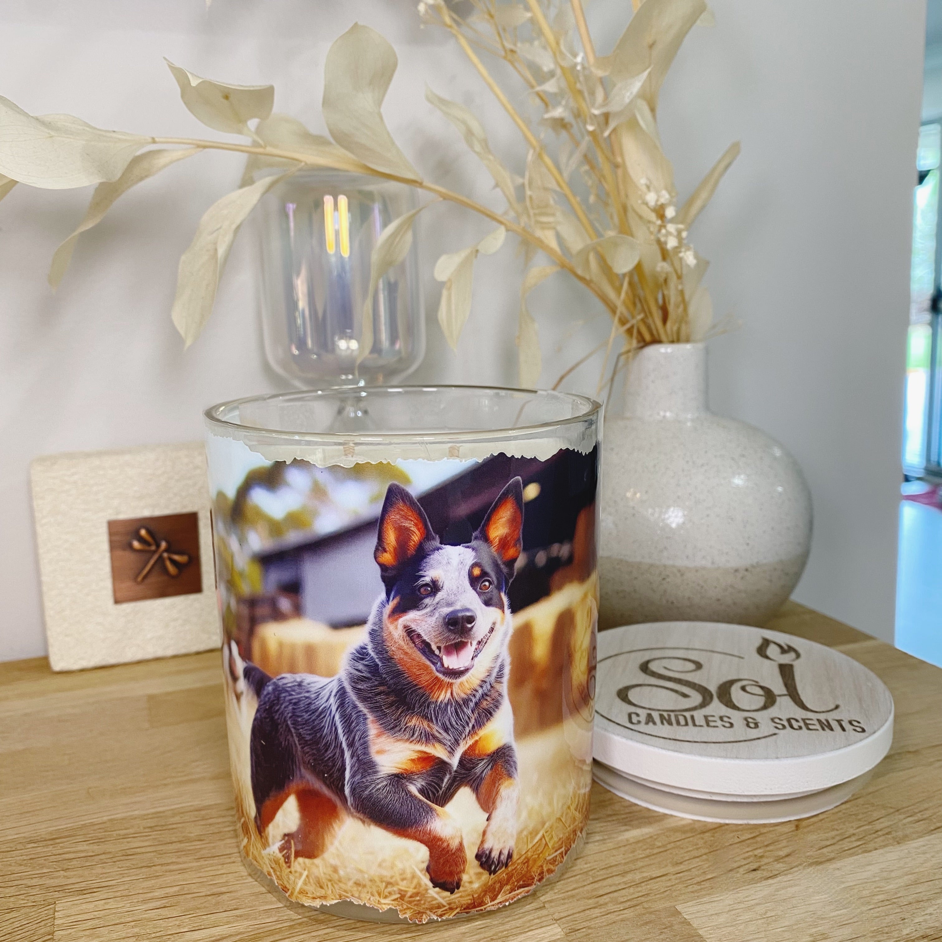 Australian Blue Heeler Cattle Dog Xlarge Candle