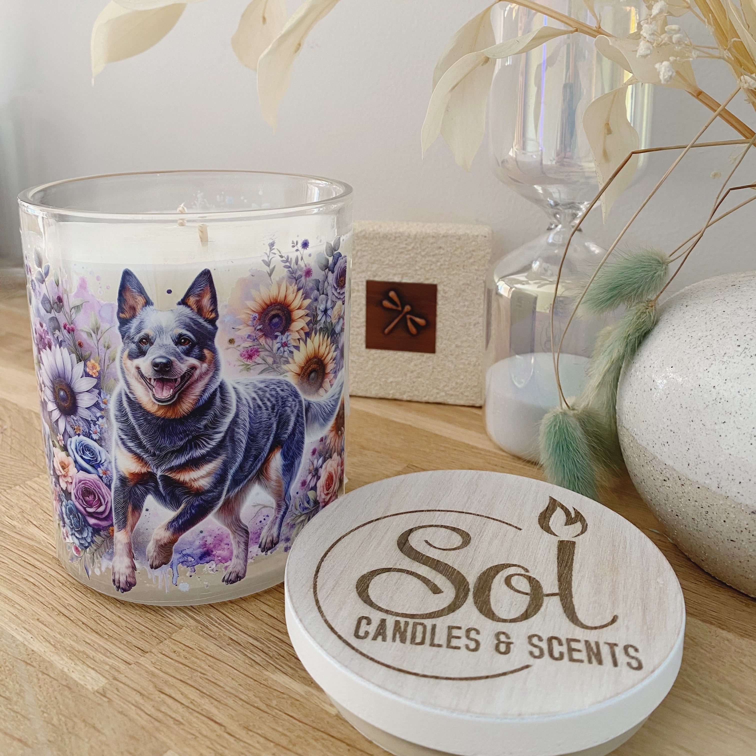 Australian Blue Cattle Dog Candle - Blue Heeler