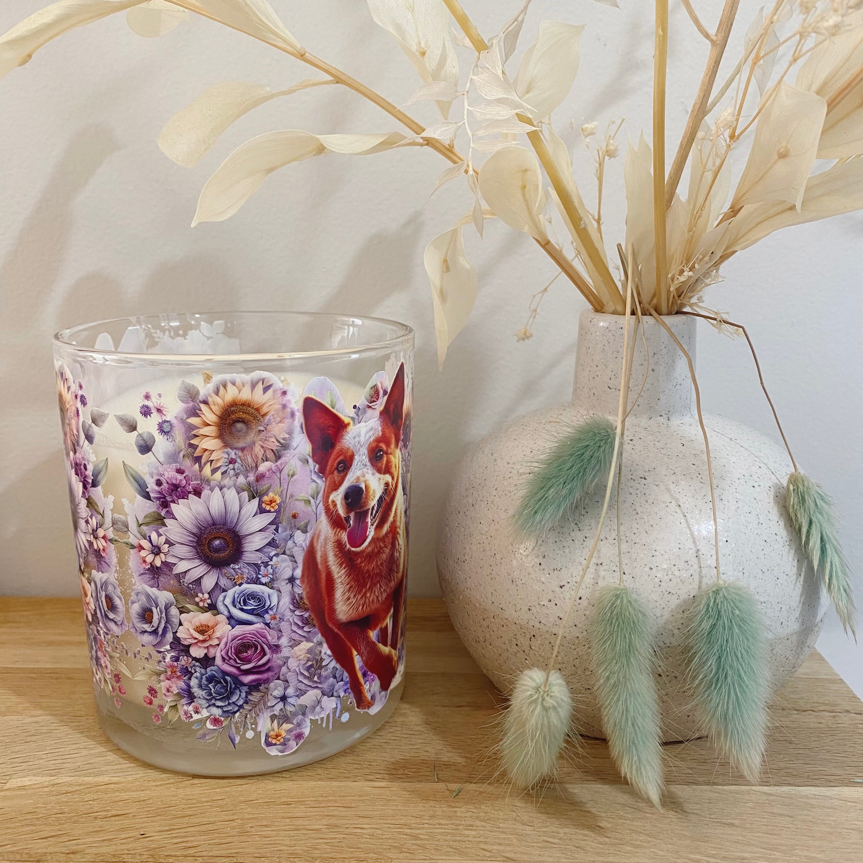 Australian Red Cattle Dog Candle - Customizable Gift